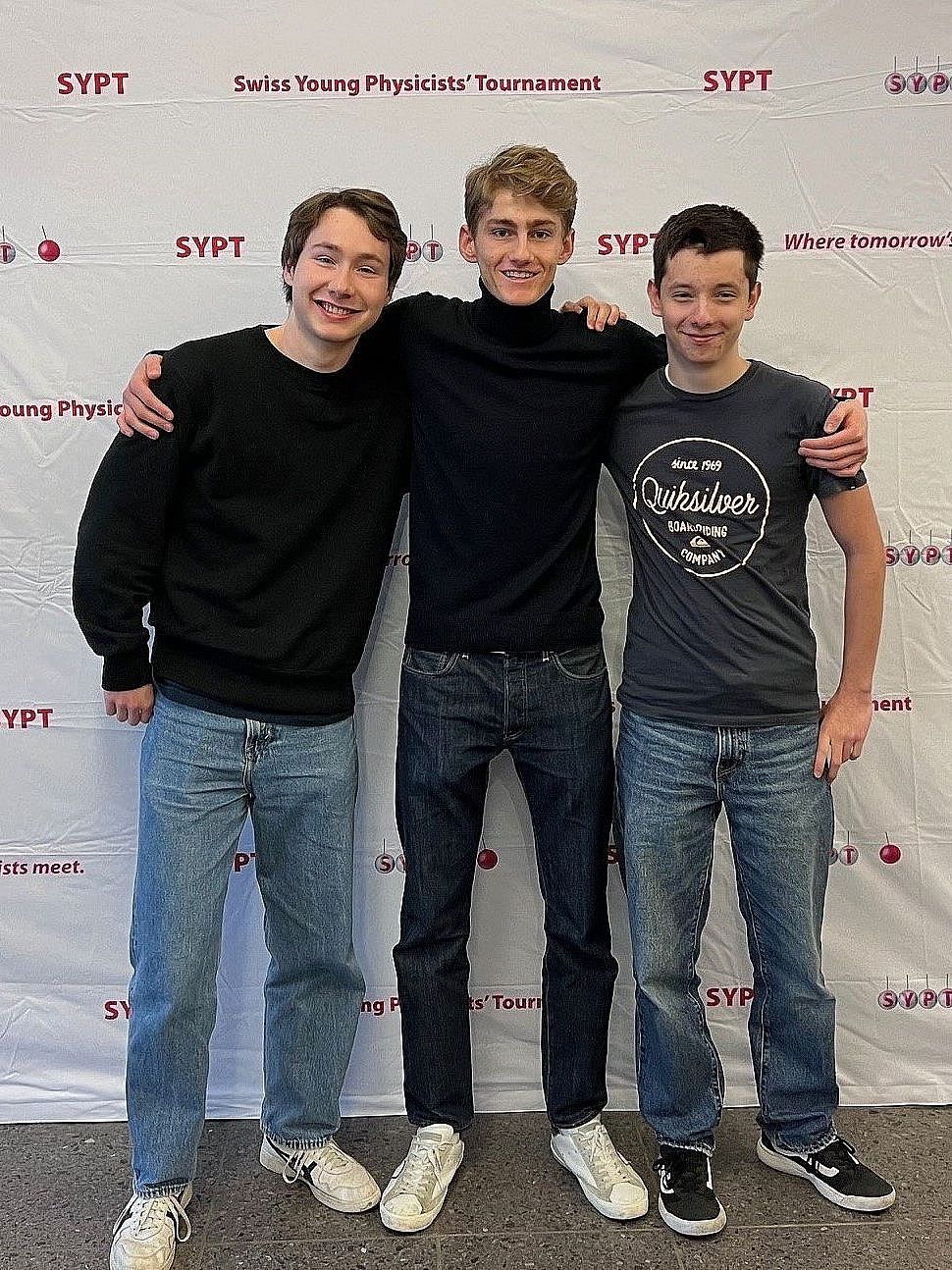 The winners of this year’s SYPT Marc Schildknecht, Eric Kamm and Adrian ...